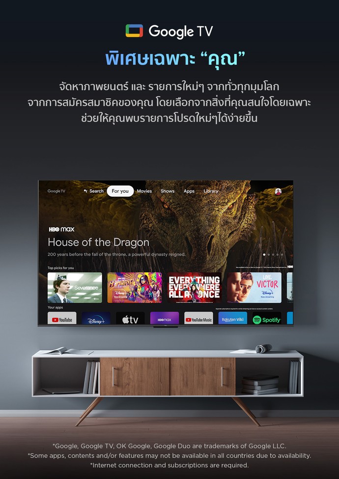 TCL 55 นิ้ว รุ่น 55C845 Mini LED All-Round TV Google TV