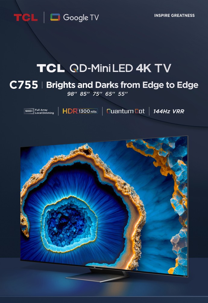 TCL 98 นิ้ว รุ่น 98C755 QD-Mini LED 4K TV GOOGLE TV