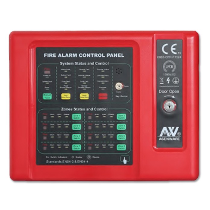 8 Zone Fire Alarm Control Panel