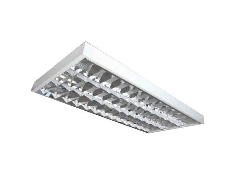 โคมติดลอยตะแกรงถี่อลูมิเนียมนอก 3x36W 60x120 cm.