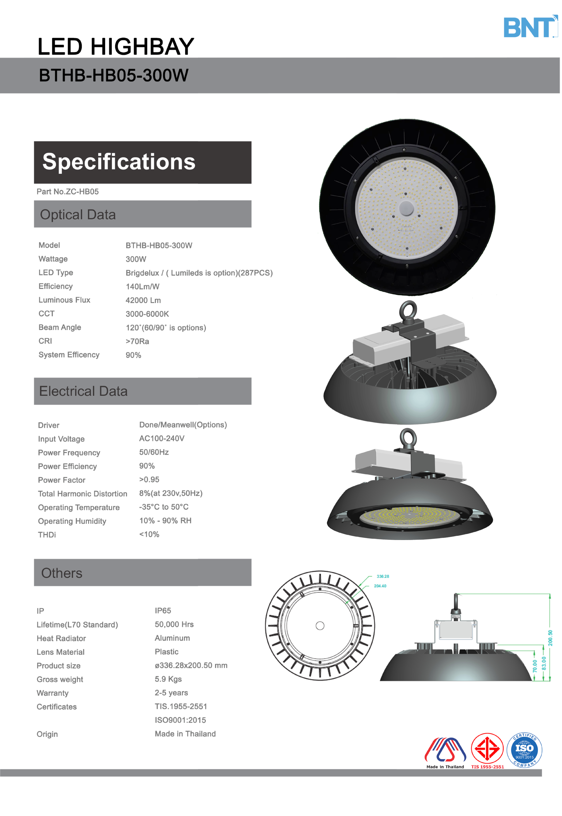 HIGH BAY LAMP 300W (HB05 Series)