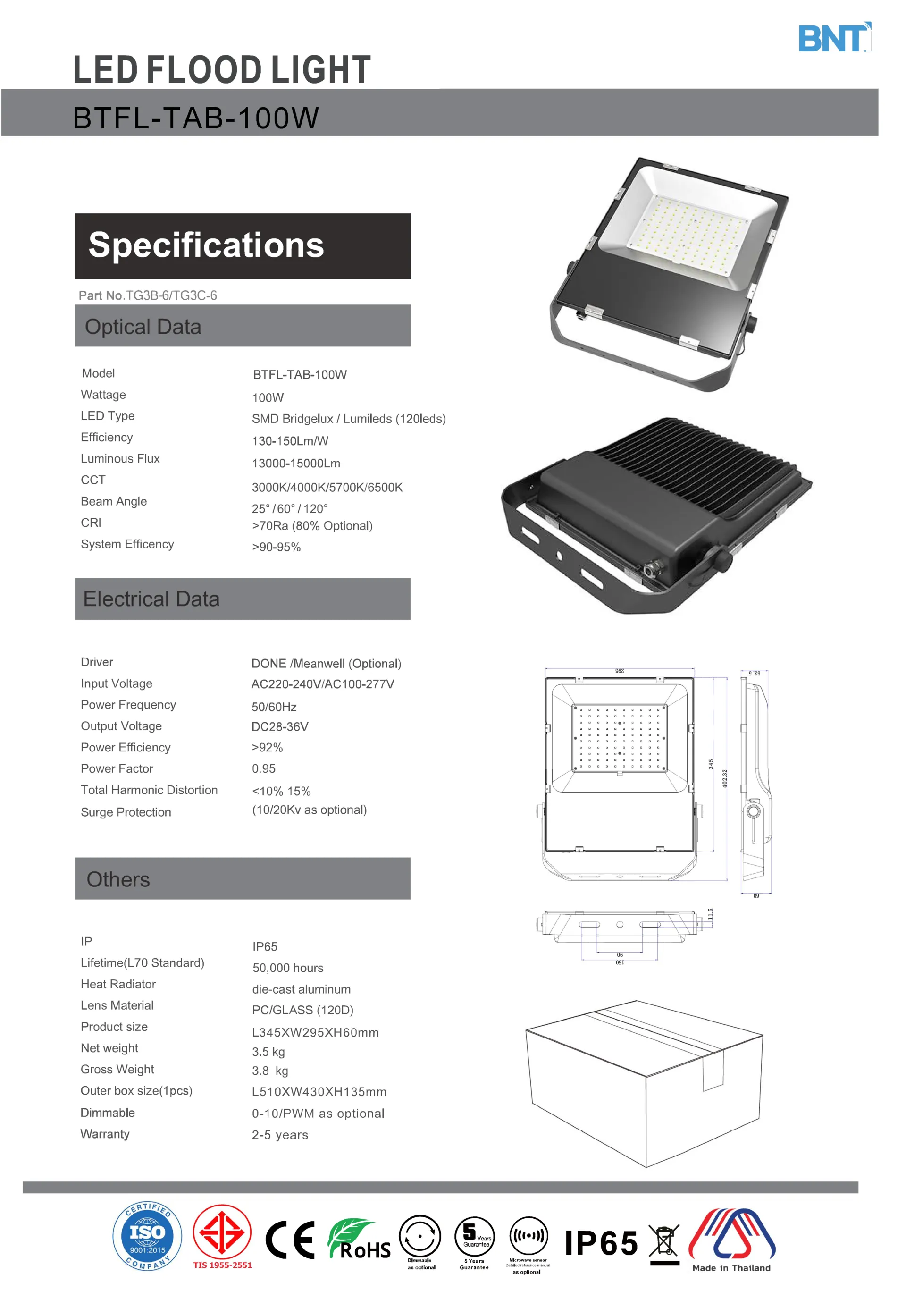 LED FLOOD LIGHT 100W