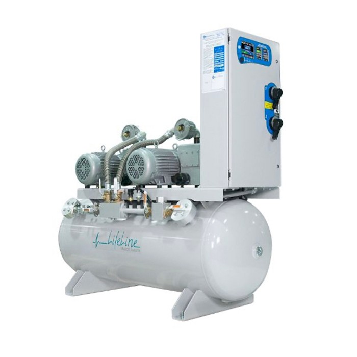 Lubricated Rotary Vane Medical Vacuum System