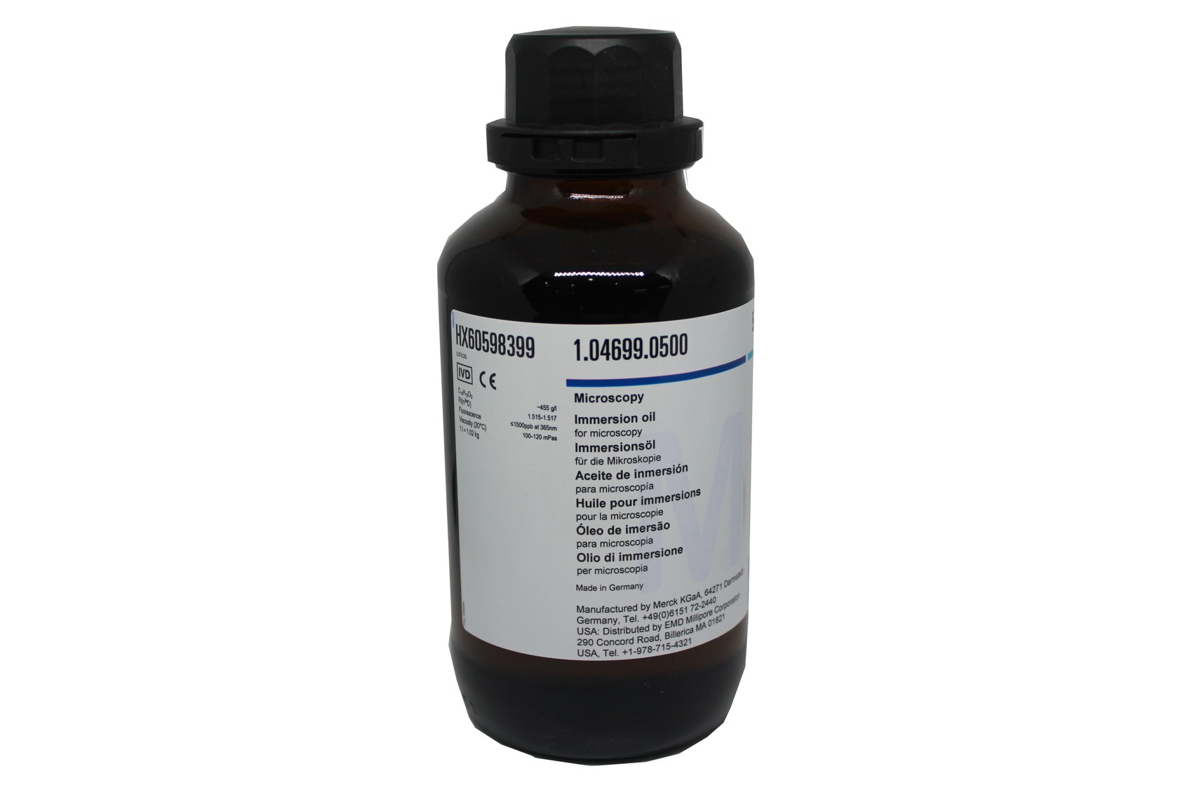 "MERCK" Immersion Oil 500 ml