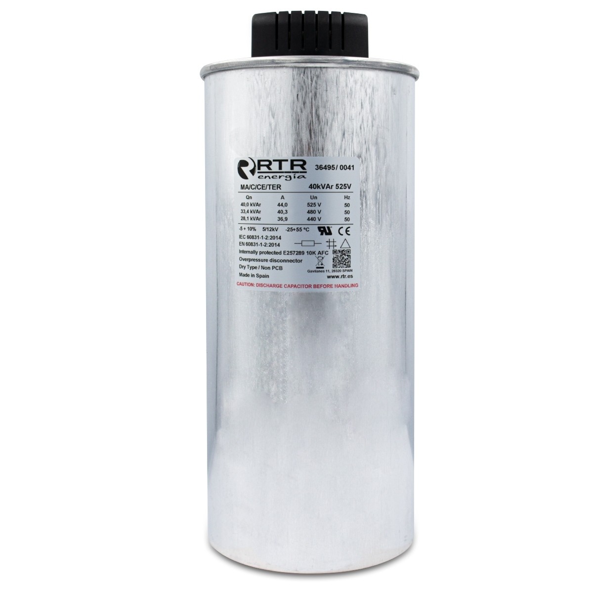 3Ph Capacitors 40.0kvar 525V 50Hz.