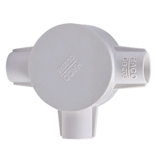 CIRCULAR BOX 3 WAY uPVC WHITE กล่องกลมพักสาย 3 ทาง ยูพีวีซี สีขาว