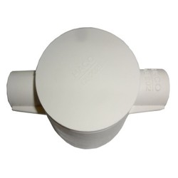 CIRCULAR BOX 2 WAY uPVC WHITE กล่องกลมพักสาย 2 ทาง ยูพีวีซี สีขาว