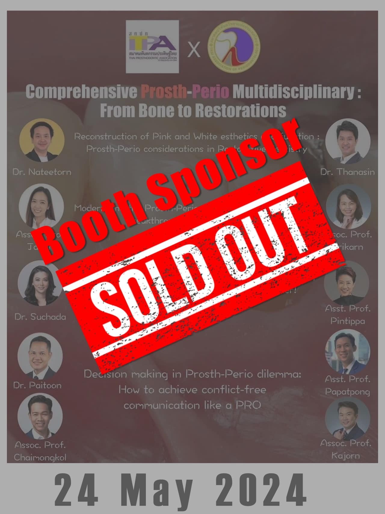 งานประชุมวิชาการร่วม THAI PROSTH x THAI PERIO 2024