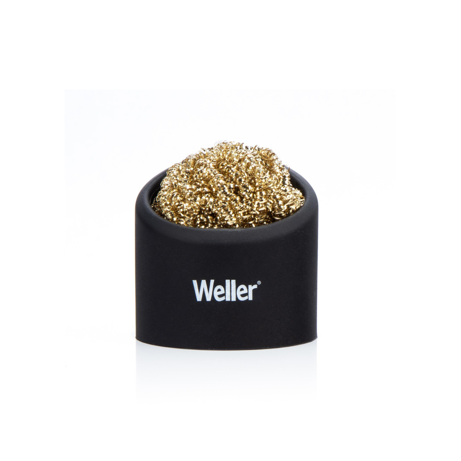 Brass sponge tip cleaner with holder
