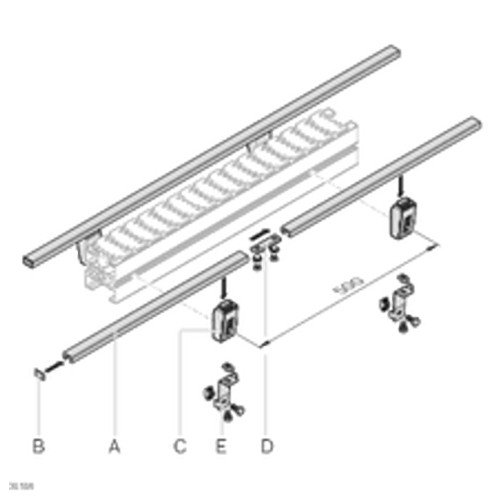 Lateral guide for workpiece pallets