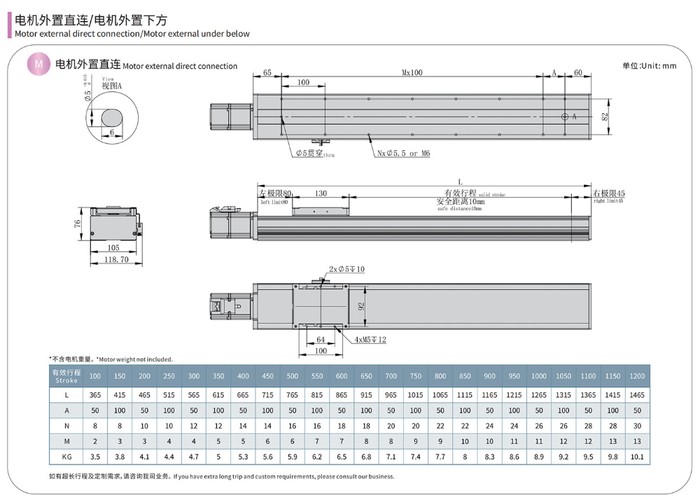 HCR Series Ball Screw Linear Module Fully Enclosed