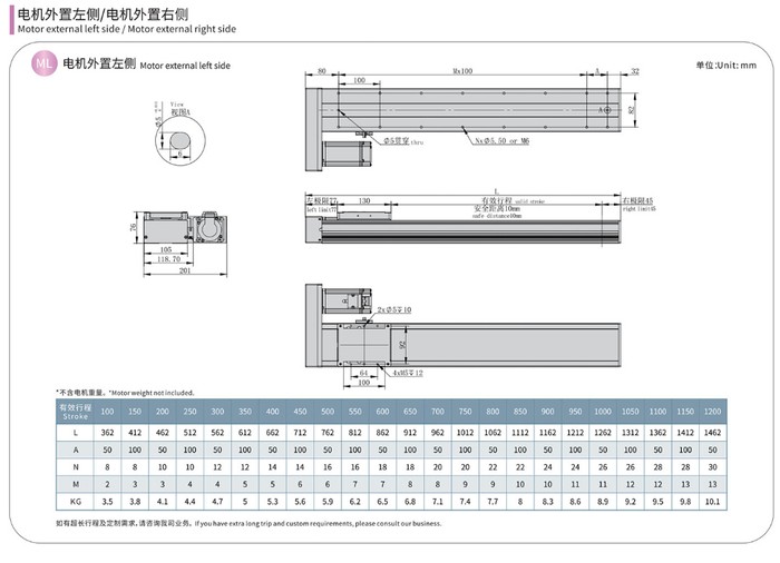 HCR Series Ball Screw Linear Module Fully Enclosed
