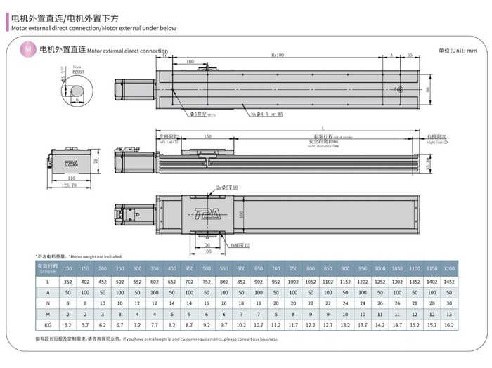 HCR Series Ball Screw Linear Module Fully Enclosed