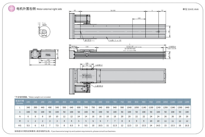 HCR Series Ball Screw Linear Module Fully Enclosed
