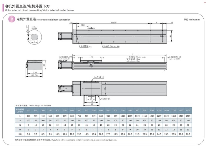 HCR Series Ball Screw Linear Module Fully Enclosed