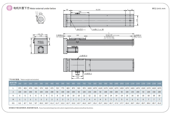 HCR Series Ball Screw Linear Module Fully Enclosed