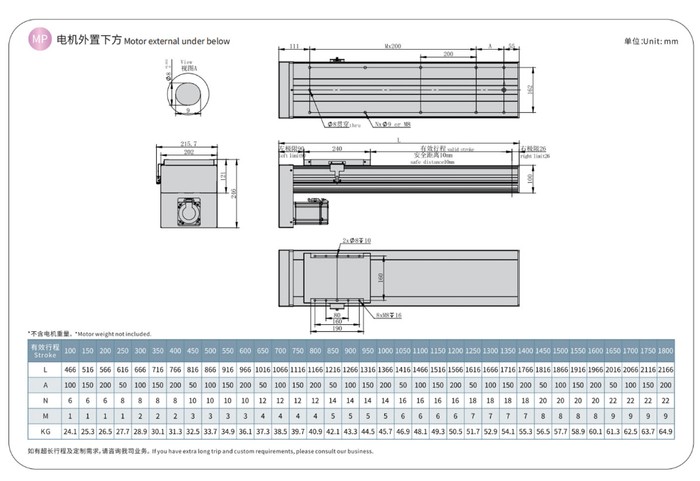 HCR Series Ball Screw Linear Module Fully Enclosed