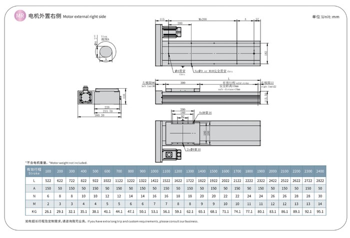 HCR Series Ball Screw Linear Module Fully Enclosed
