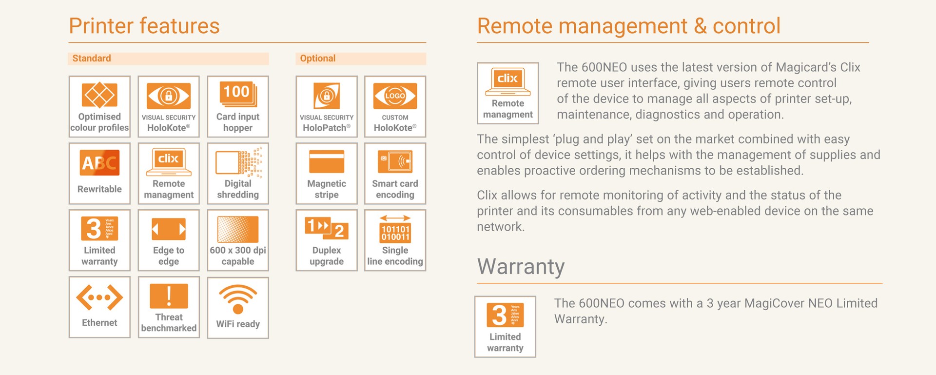 MAGiCARD 600 NEO : รุ่นใหญ่(Heavy)สุดในตระกูลNEO มาพร้อมความละเอียด 600 dpi