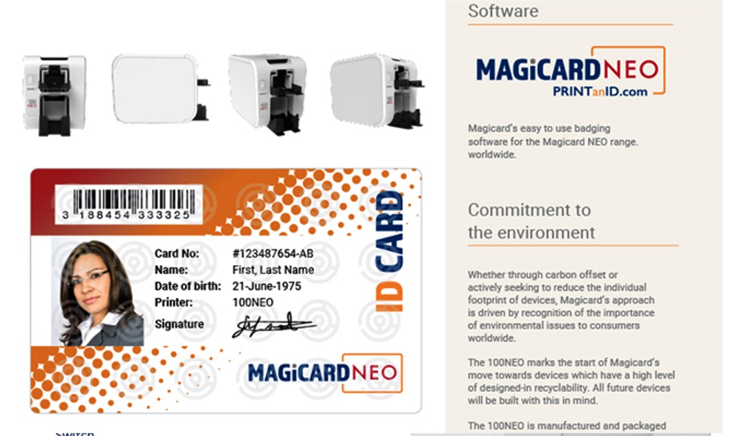 MAGiCARD 100 NEO : รุ่นราคาเริ่มต้นน้องเล็กสุดในตระกูล NEO Series คุณภาพงานพิมพ์ดีที่สุด