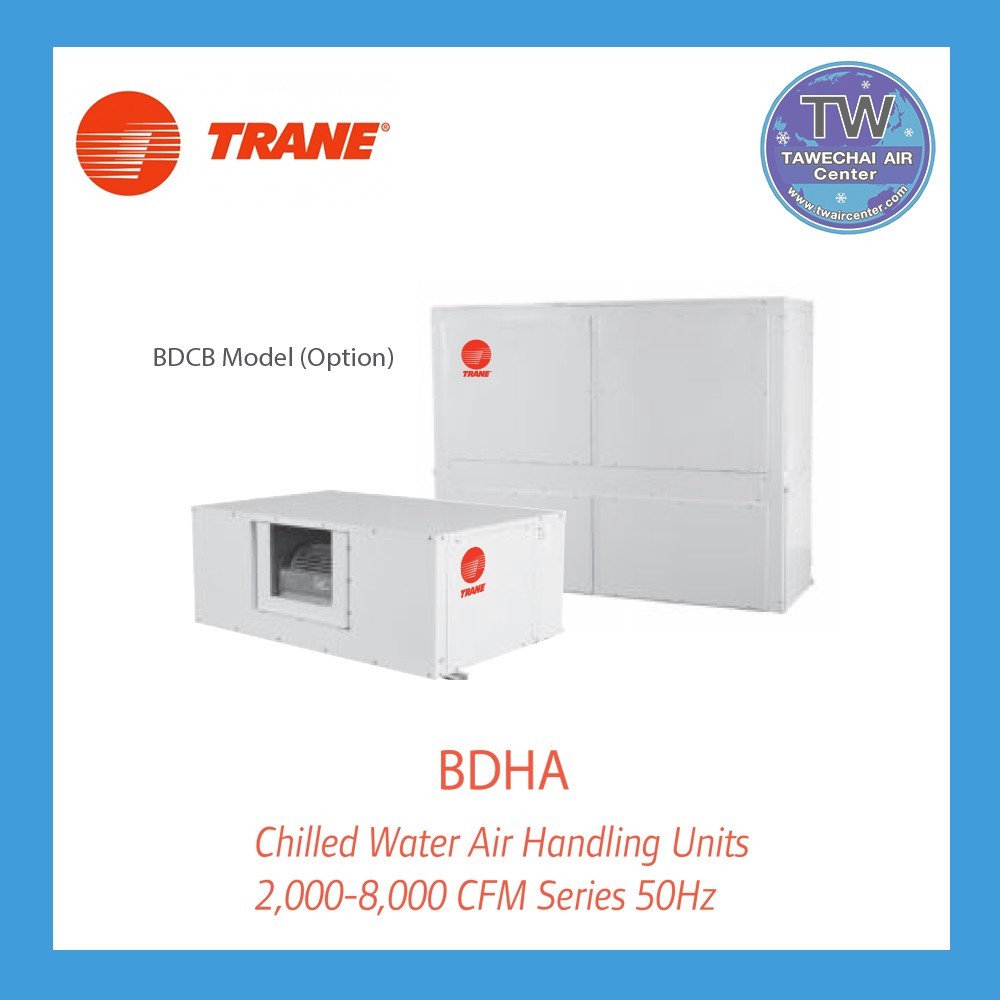 Chilled Water Air Handling Unit TRANE แบบต่อท่อลมไกล Standard Belt ...
