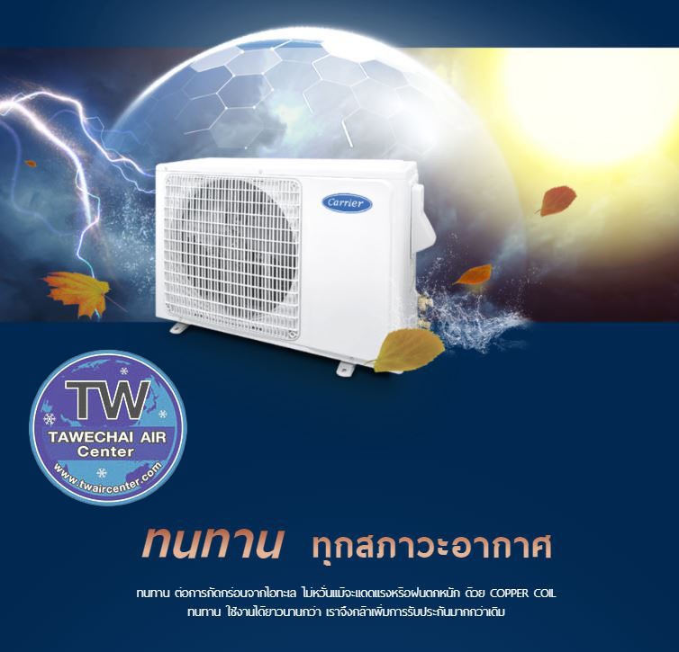 แอร์ติดผนัง CARRIER รุ่น Copper8 เบอร์ 5/ 1 ดาว⭐ 9400-25000 BTU