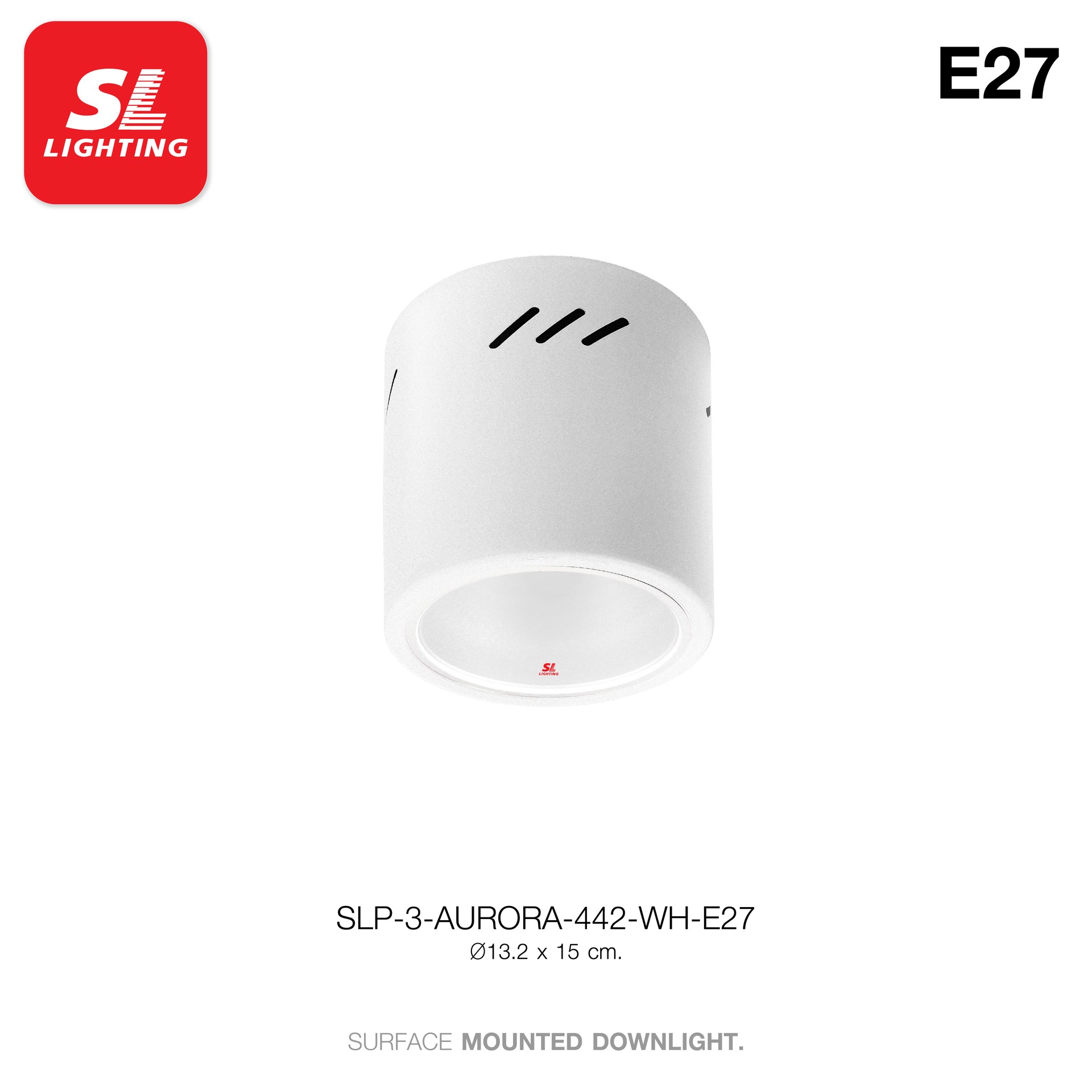 Surface Mounted Downlight โคมไฟติดดาวน์ไลท์ติดลอย ขั้ว E27 รุ่น AURORA มีให้เลือก 3 สี