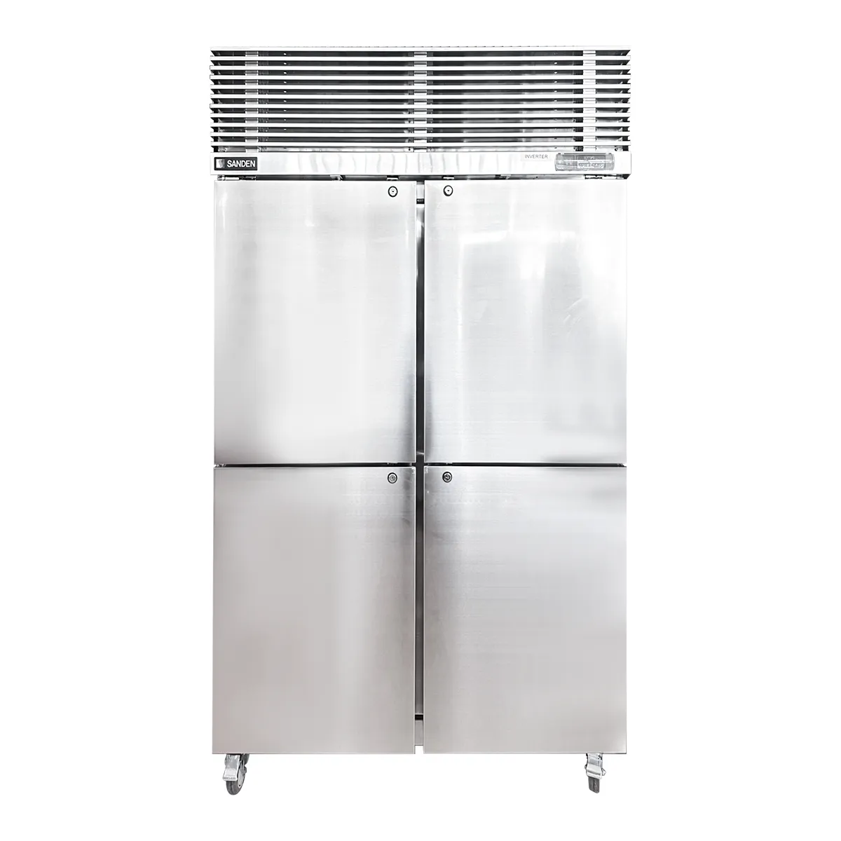 ตู้ยืนสแตนเลส4ประตูทึบแช่เย็นSandenรุ่นSRC-1232
