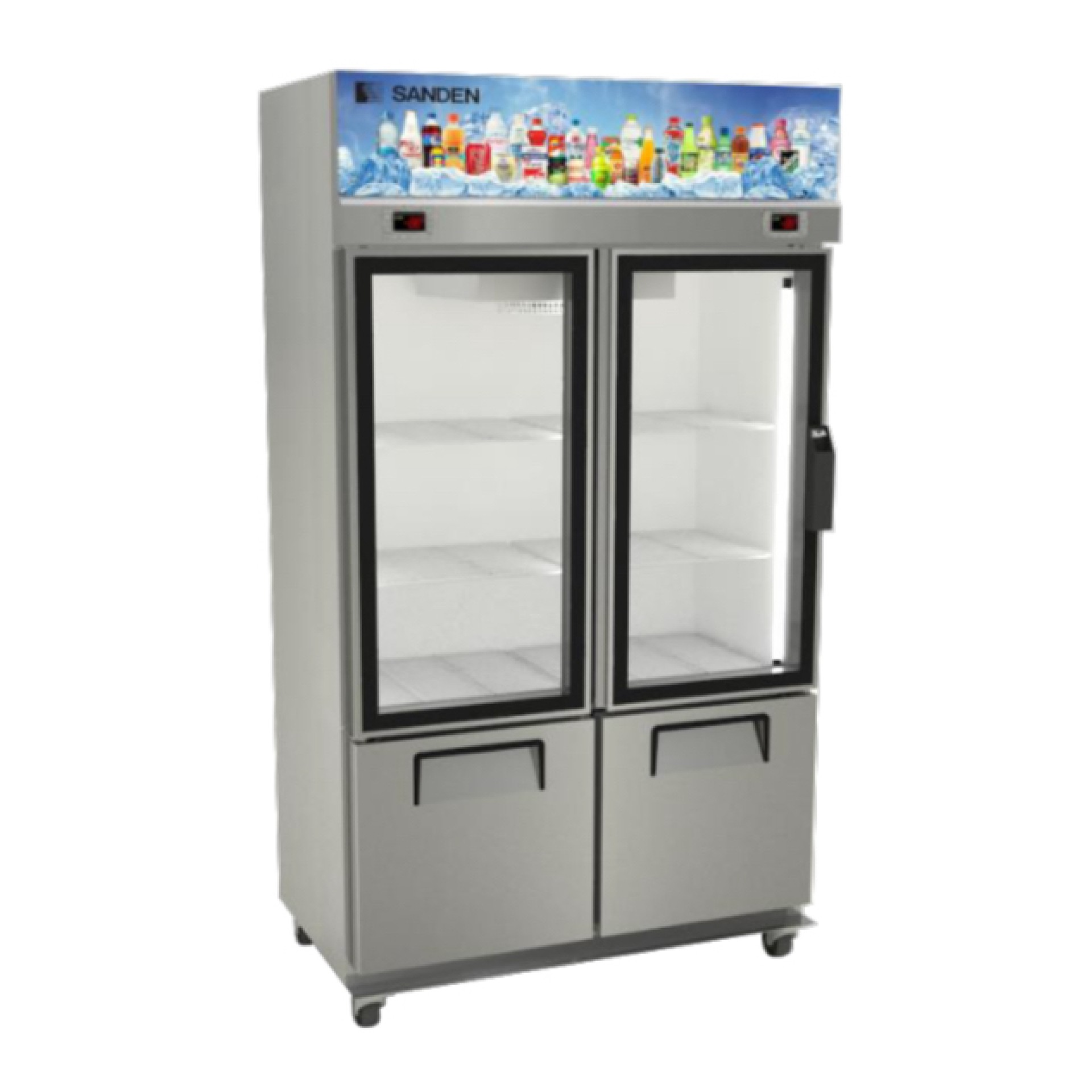 SANDEN YDM-1005 สีสแตนเลส 4 ประตู