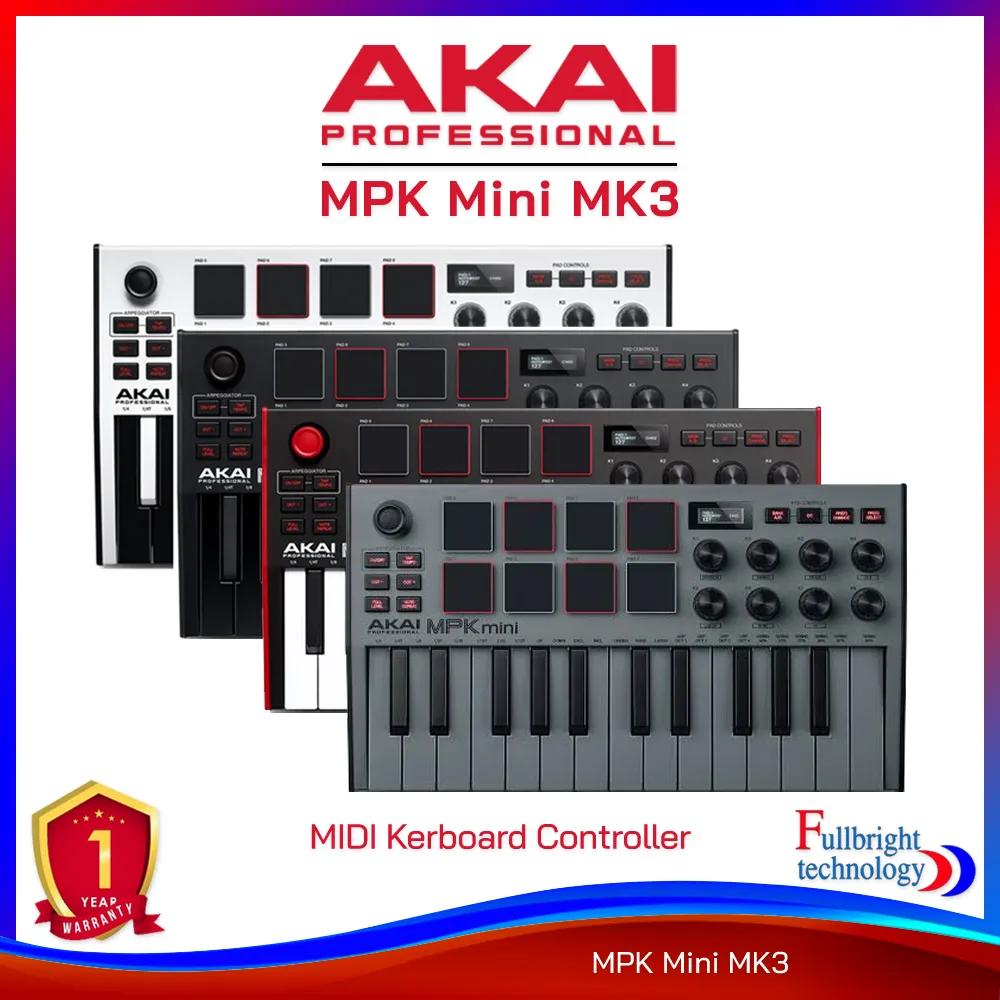 Akai Professional MPK Mini MK3 MIDI Controller 25-คีย์ มิดิคอนโทรล์เลอร ...