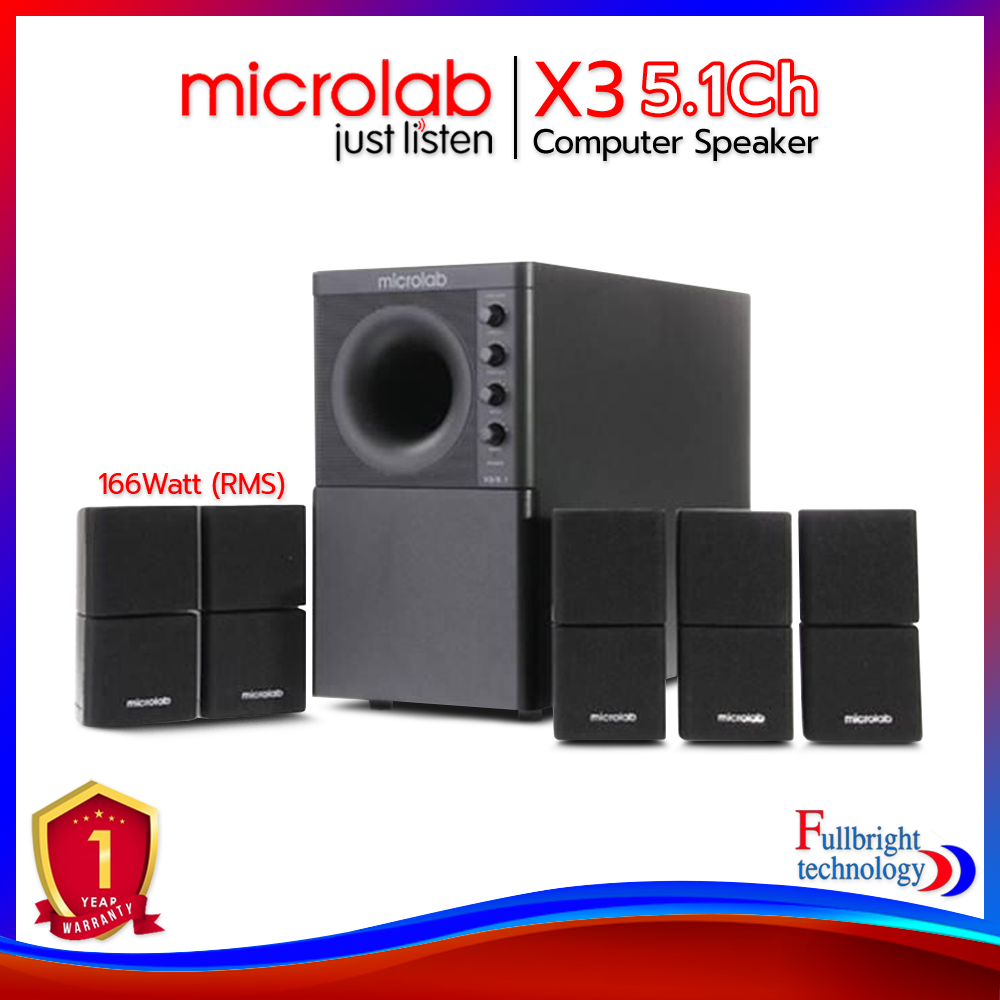 Microlab X3 Speaker 5.1 channal 166 Watt