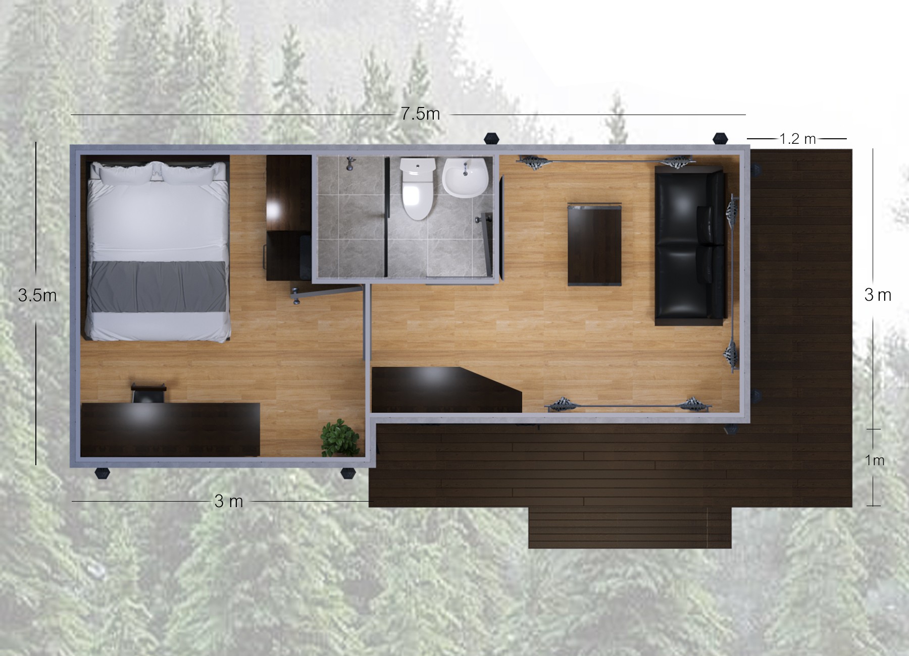 แบบบ้าน Prontera - พื้นที่ใช้สอย 24 ตรม. | The Wild