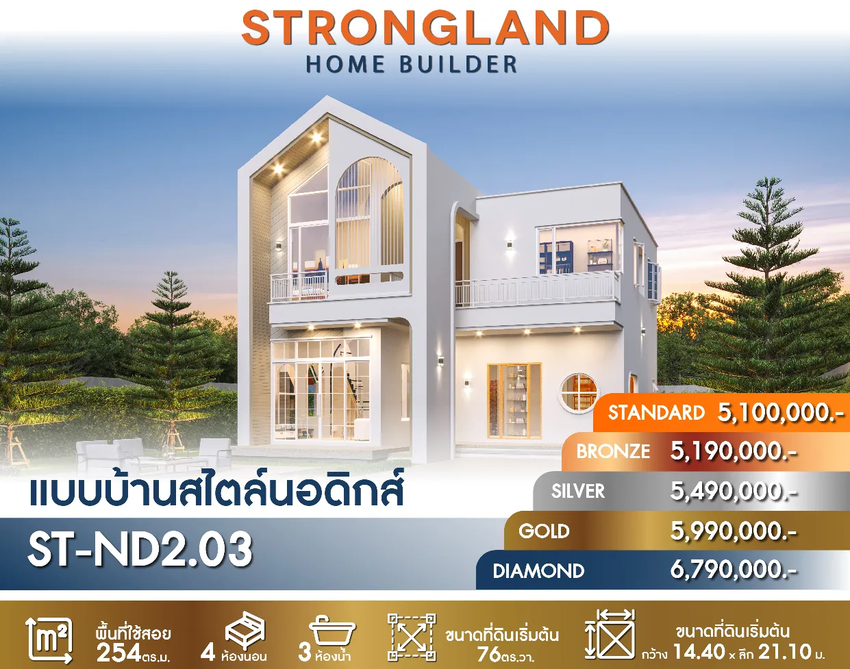 แบบบ้านสไตล์นอร์ดิก ST-ND2.03