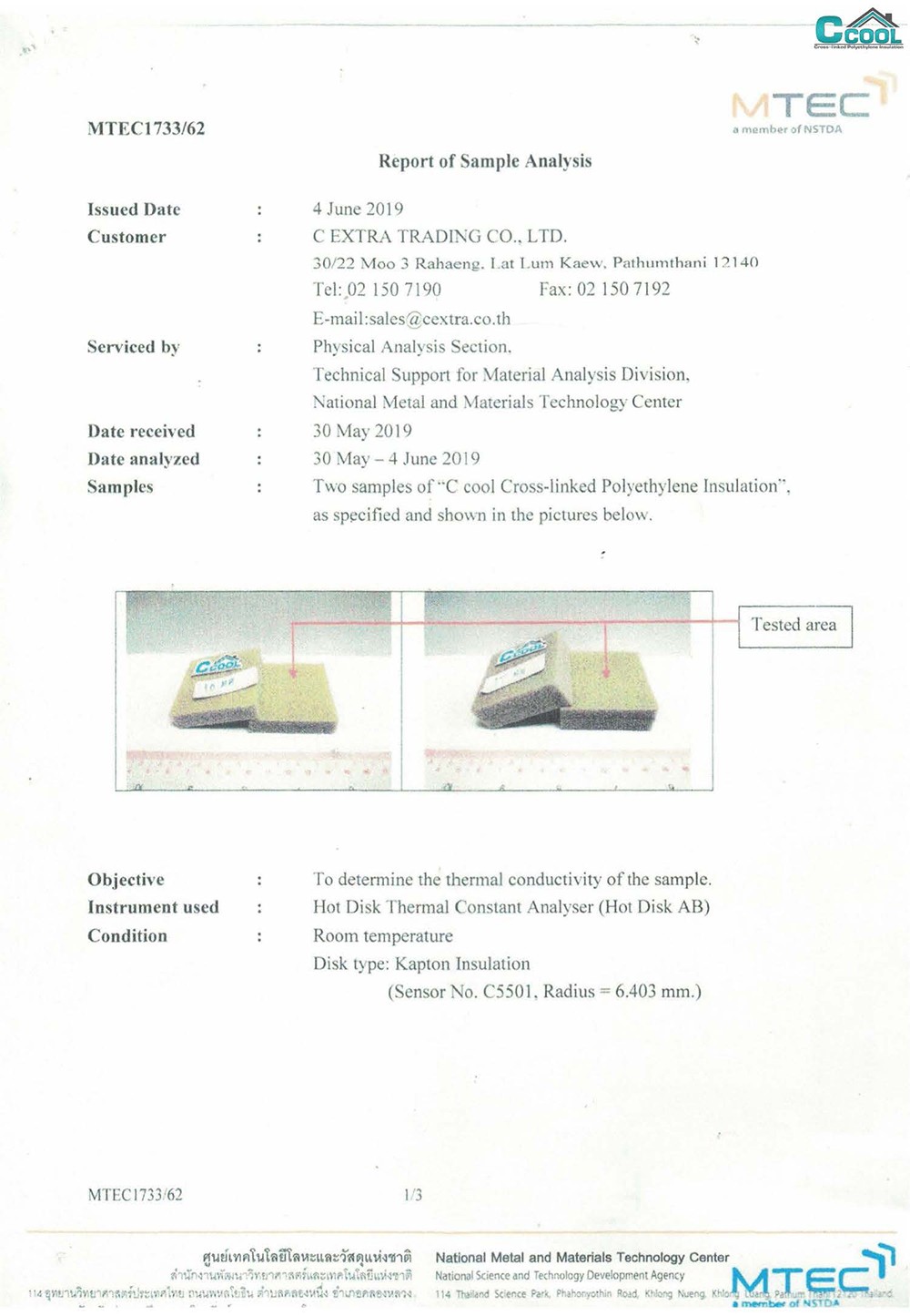 K Thermal Conductivity