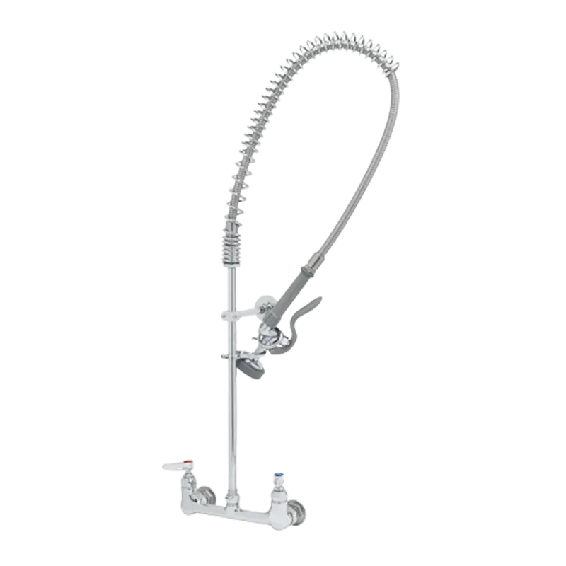 EasyInstall Pre-Rinse, Spring Action, Wall Mount Base, 8" Centers, Wall ...