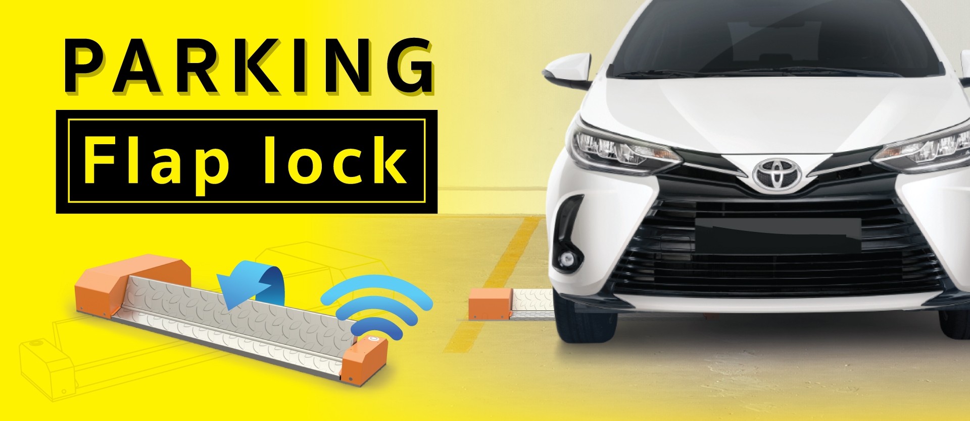 อุปกรณ์กั้นล้อรถอัตโนมัติ (Flap Lock)