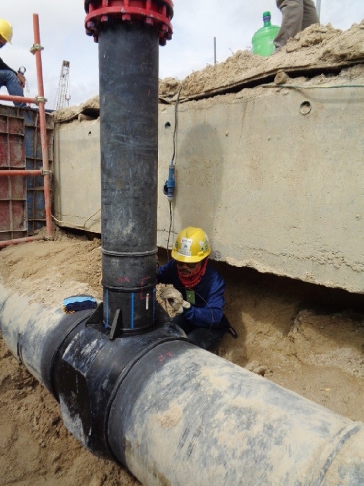 งานซ่อมระบบท่อส่งน้ำดับเพลิง PTT TANK (มาบตาพุด ระยอง)