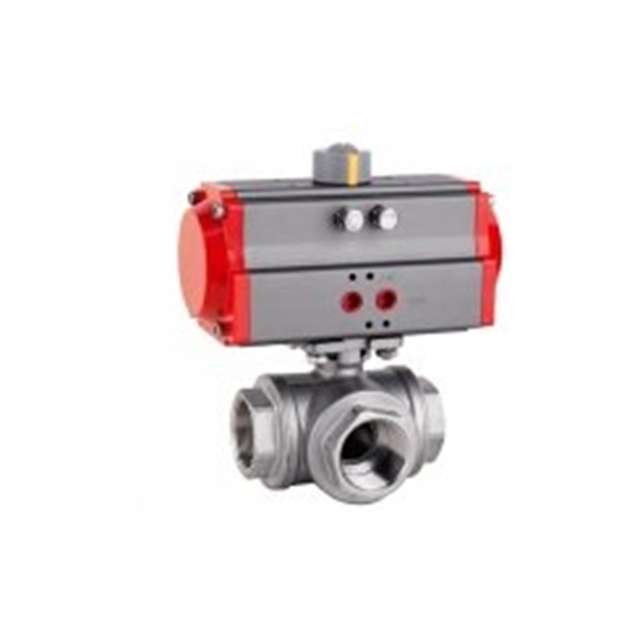 BK Valve Pneumatic Ball valve 3 way