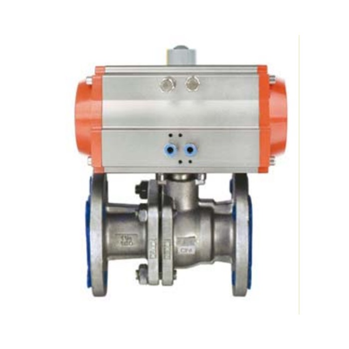 BK Valve Pneumatic Flanged Ball Valve 3PC