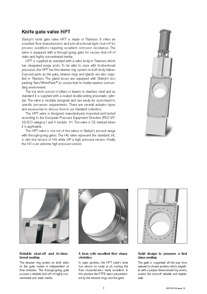 HPT EBRO ARMATUREN Knife Gate Valves