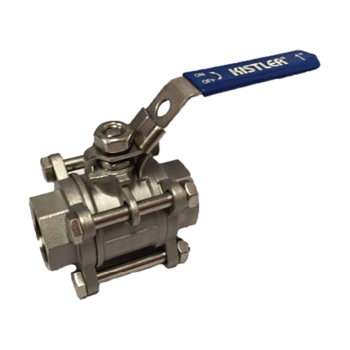 KISTLER BV-3F BALL VALVE 3-PC STAINLESS STEEL VALVE