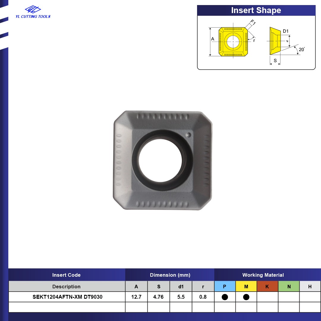 เม็ดมีดคาร์ไบด์ SEKT1204AFTN-XM DT9030