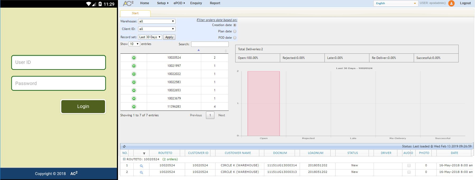 Electronic Proof of Delivery System (ePOD)