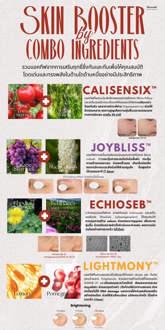 Skin booster by combo ingredients