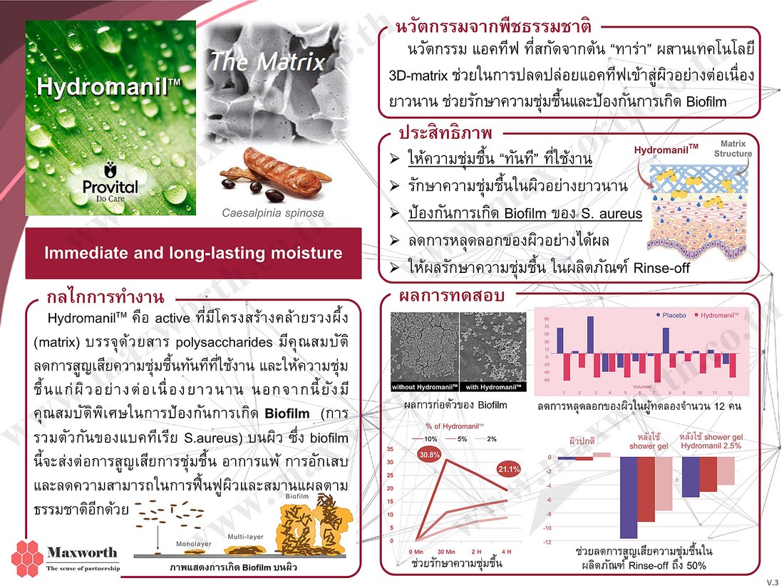Hydromanil™ - immediate and cumulative moisturising activiy