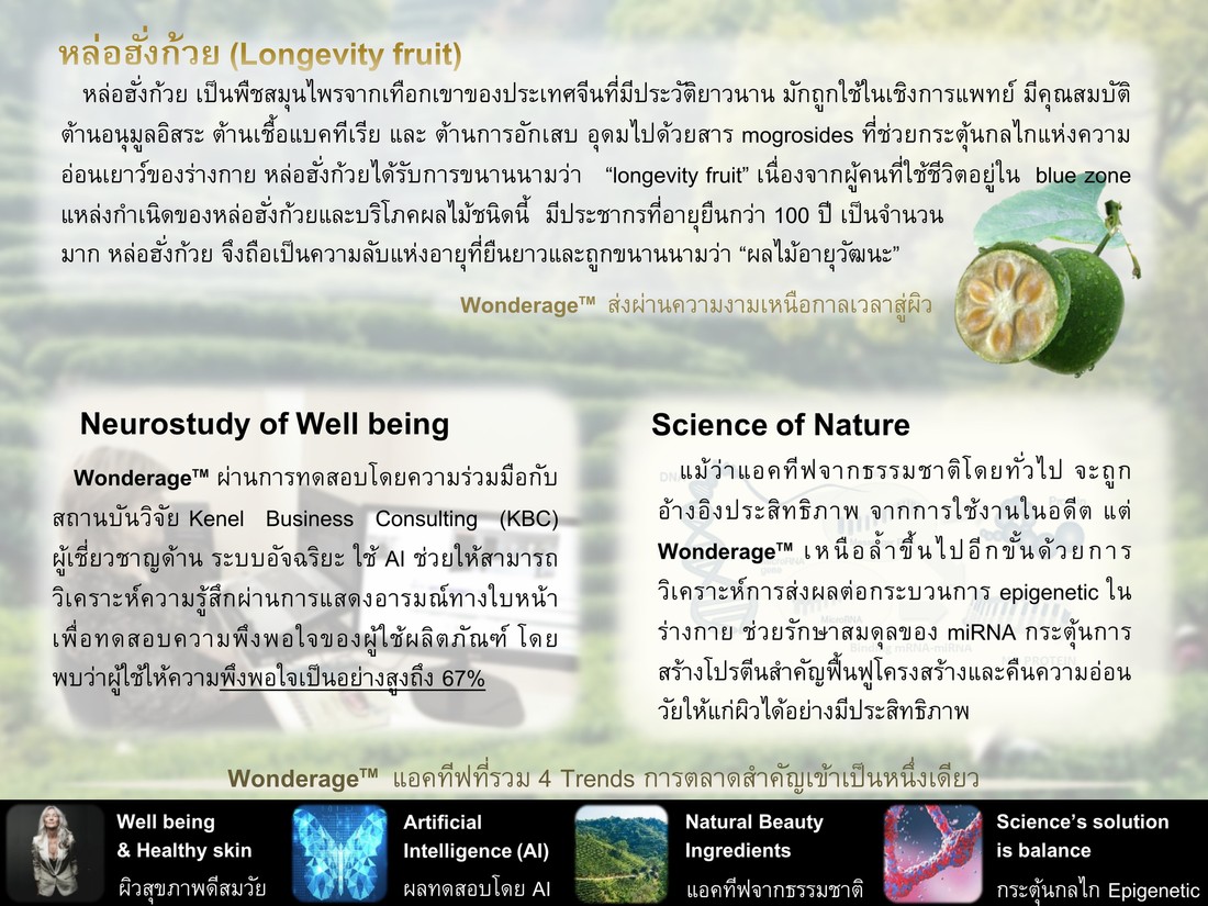 Wonderage™ - balances the epigenetics of mature skin