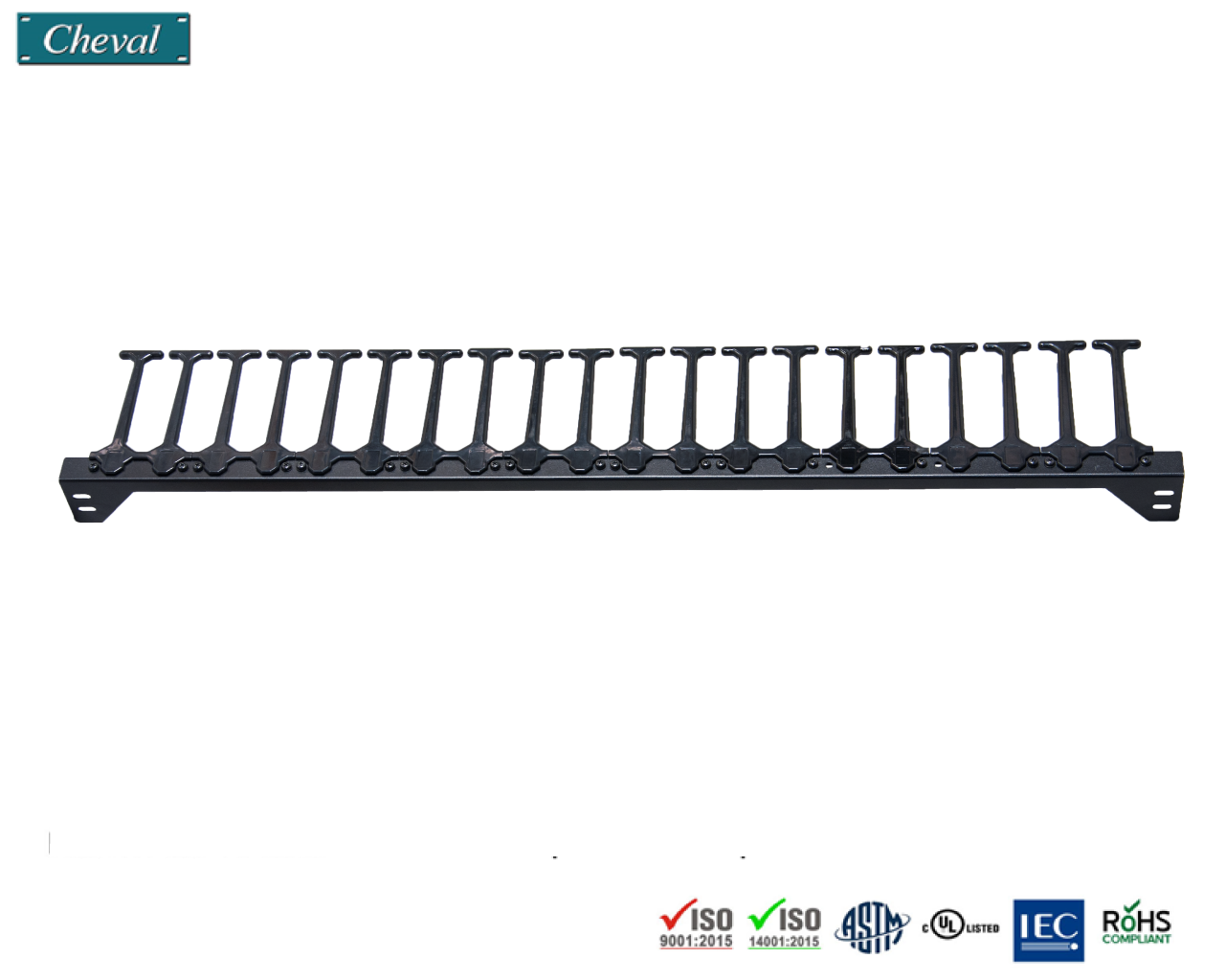 Vertical Cable Manager with Finger Guides