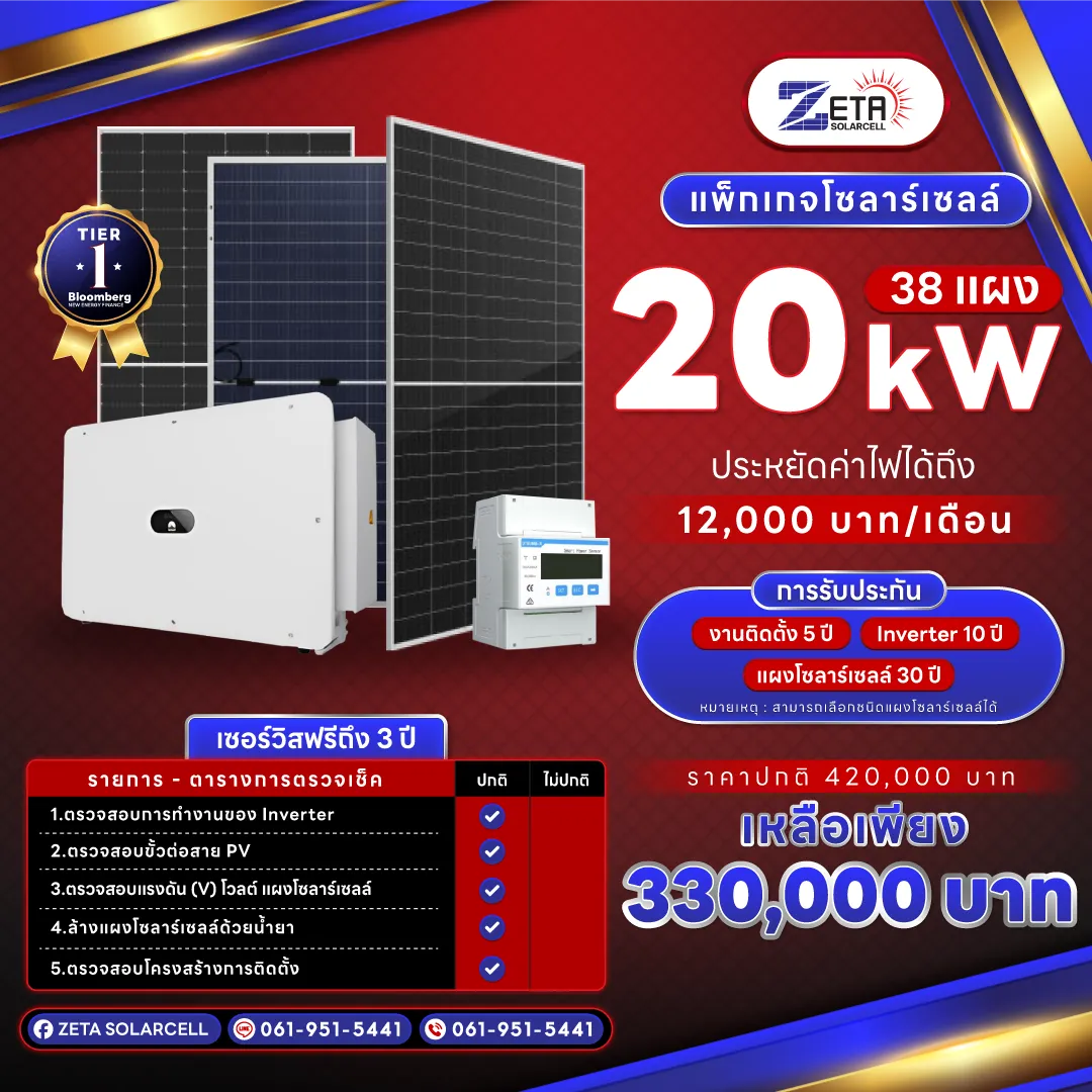 บริการติดตั้งโซล่าเซลล์บ้าน โรงงาน พร้อมแผงคุณภาพสูงทุกระบบ