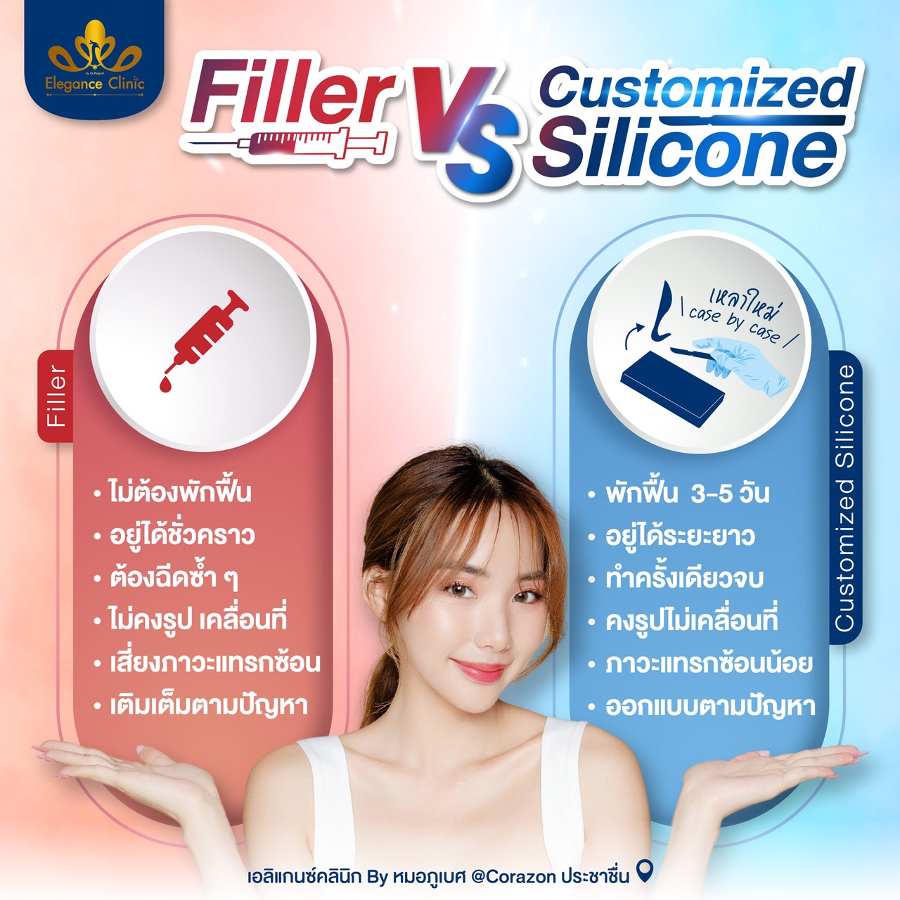 Filler vs Customized silicone แบบไหนดีกว่ากัน Filler vs Customized silicone แบบไหนดีกว่ากัน