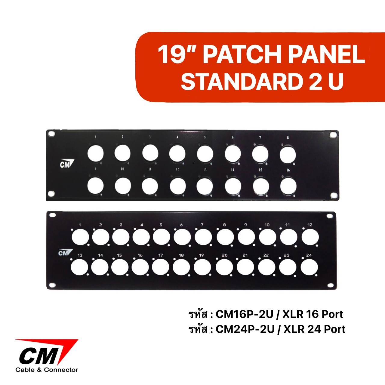 Patch Panel แผ่นสำหรับยึดตู้
